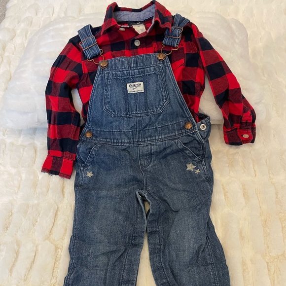 OshKosh B'gosh | Other | Oshkosh Unisex Red And Black Plaid Jean ...